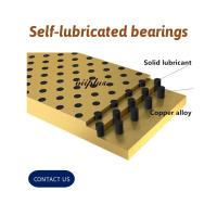 China Solid Bronze Self Lubricating Bearing | Graphite Slide Wear Plate for sale