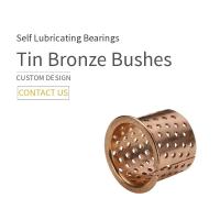 China DIN 1494 / ISO 3547 CUSN8P Wrapped Tin Bronze Bushes Sliding Bearing With Perforations Lubrication Pockets for sale