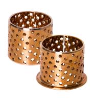 China CuSn8 Oil Shaft Diameter Wrapped Bronze Sleeve Bushings Lubrication Pockets for sale