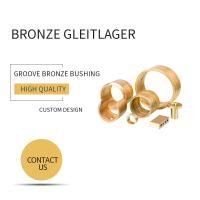 China Customzied Oil / Grease Groove Casting Bronze Sleeve & Flange Six To Eight Designs For Loaders for sale