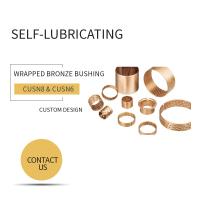 China CuSn8 CuSn6 Wrapped Bronze Bearings With Lubrication Holes for sale