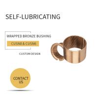 China CuSn8 CuSn6 Wrapped Bronze Bearings With Lubrication Holes for sale