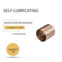 China CuSn8 CuSn6 Wrapped Bronze Bearings With Lubrication Holes for sale