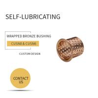 China CuSn8 CuSn6 Wrapped Bronze Bearings With Lubrication Holes for sale