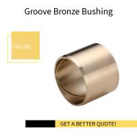 China RG7 CuSn7Zn4Pb7 Bronze Bearings For Valves Circular Grooves Type Bushing for sale