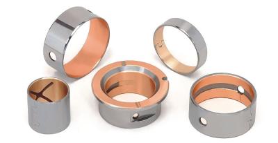 China CuPb10Sn10 Bimetal Bushing , Flanged Bimetal Steel Bearings By Size for sale