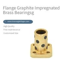 China Flange Graphite Impregnated Brass Bearings for sale