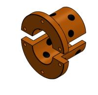 China Split Shaft Self Lubricating Bronze Bush CuAl10Fe5Ni5 Aluminium Bronze Bushing for sale