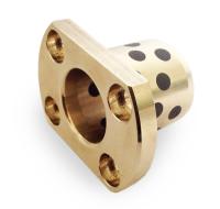 China Graphite Brass Bronze Flanged Bearings With Oil Free Two Sided Cut for sale