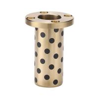 China Graphite Brass Bronze Flanged Bearings With Oil Free Two Sided Cut for sale