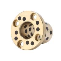 China Graphite Brass Bronze Flanged Bearings With Oil Free Two Sided Cut for sale
