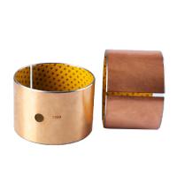 China Acetal Metal-Polymer Self Lubricating Sleeve Bushing Thin Wall Burnishing for sale