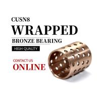 China Grease Oil Hole Wrapped Bronze Bearings CuSn8 DIN 17662 FB092 Heavy Load for sale