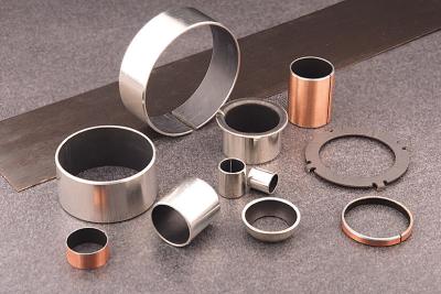 China Custom OEM Graphite Filled Bronze Bushings AlSn20Cu Steel Backing Flanged Sleeve for sale