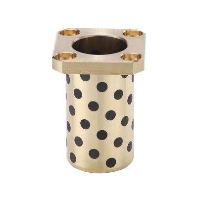 China Graphite Impregnated Flange Brass Oilless Bearings for sale