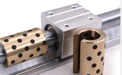 China Solid Cast Bronze Self Lubricating Guide Bushings Low Noise for sale