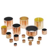 China Orange POM Colour Polymer Plain Bearings Slit Greasing Hole Bronze Bushings for sale