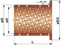 China Homogeneous Bronze Bushing With Perforated Flange for sale