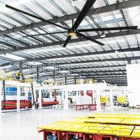 China 100 Inch Warehouse Industrial Fan Aluminum Blade Warehouse Ceiling Fans for sale