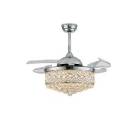 China 3 Retractable  ABS Blades 3 Light Color Changing Ceiling Fan For Bedroom Restaurant for sale