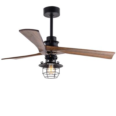 China Remote Control 52 Inch DC Motor Decorative 3 Wooden Blades With Light for sale