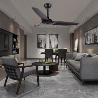 China ABS Blade American Ceiling Fans Living Room Black 52 Inch Ceiling Fan for sale