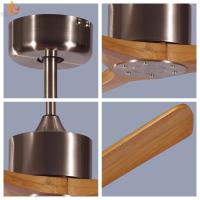 China 3 ABS Blades Wooden Ceiling Fan With Light And Remote Control for sale