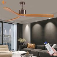 China 3 ABS Blades Wooden Ceiling Fan With Light And Remote Control for sale