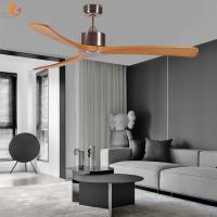 China 3 ABS Blades Wooden Ceiling Fan With Light And Remote Control for sale