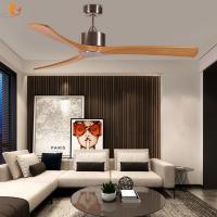 China 3 ABS Blades Wooden Ceiling Fan With Light And Remote Control for sale