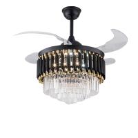 China 52 Inch LED 20W Modern Retractable DC Motor Ceiling Fan With Light for sale