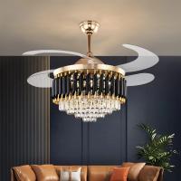 China 52 Inch LED 20W Modern Retractable DC Motor Ceiling Fan With Light for sale