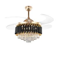 China 52 Inch LED 20W Modern Retractable DC Motor Ceiling Fan With Light for sale