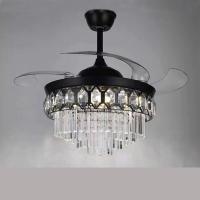 China 42 Inch High Quality Crystal Smart Ceiling Fan DC Motor for living room for sale