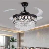 China 42 Inch High Quality Crystal Smart Ceiling Fan DC Motor for living room for sale
