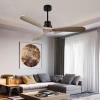 China ECO 52 Solid Wood Ceiling Fan Natural Wood Ceiling Fan With Light for sale
