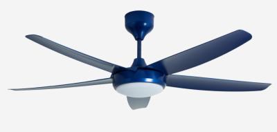 China Blue 56 Inch Modern DC Motor Ceiling Fan remote control With Light for sale