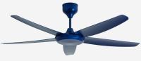 China Modern Blue 56 Inch DC Motor Ceiling Fan Remote Control Without Light for living room for sale