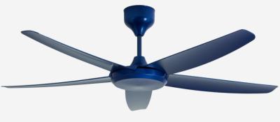China Modern Blue 56 Inch DC Motor Ceiling Fan Remote Control Without Light for living room for sale