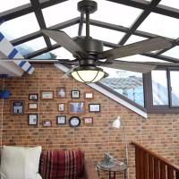 China Plywood Blades Waterproof Ceiling Fan With Light Weatherproof Fans for sale