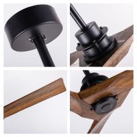 China Decorated 3 Blade Wood Ceiling Fan With Light And Remote Control for sale