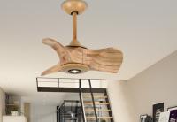 China 24 Inch Solid Wood Ceiling Fan Living Room Wood Fan With Light for sale