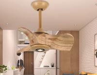 China 24 Inch Solid Wood Ceiling Fan Living Room Wood Fan With Light for sale