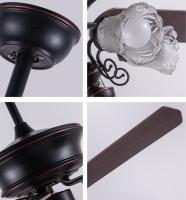 China Classic 52In American Ceiling Fan Plywood Blades With Remote Control for sale