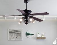 China Classic 52In American Ceiling Fan Plywood Blades With Remote Control for sale