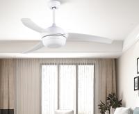 China ABS 42In Kitchen Ceiling Fans With Light White Three Blade Ceiling Fan for sale