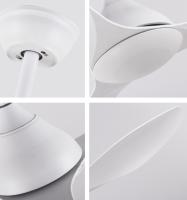China White 48In Bathroom Ceiling Fan With Light 3 ABS Blades for sale