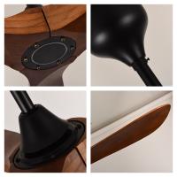 China 56in Wood 3 Blade Ceiling Fan ECO Black And Wood Ceiling Fan for sale