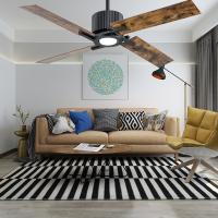 China Retro American Ceiling Fans Brown Plywood 52 Ceiling Fan Light for sale
