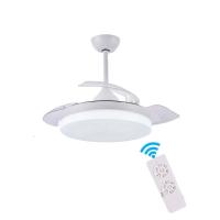 China 3 Color Adjustable Chandelier Ceiling Fan Lamp 36 Inch Remote Control Invisible Ceiling Fan With Light for sale